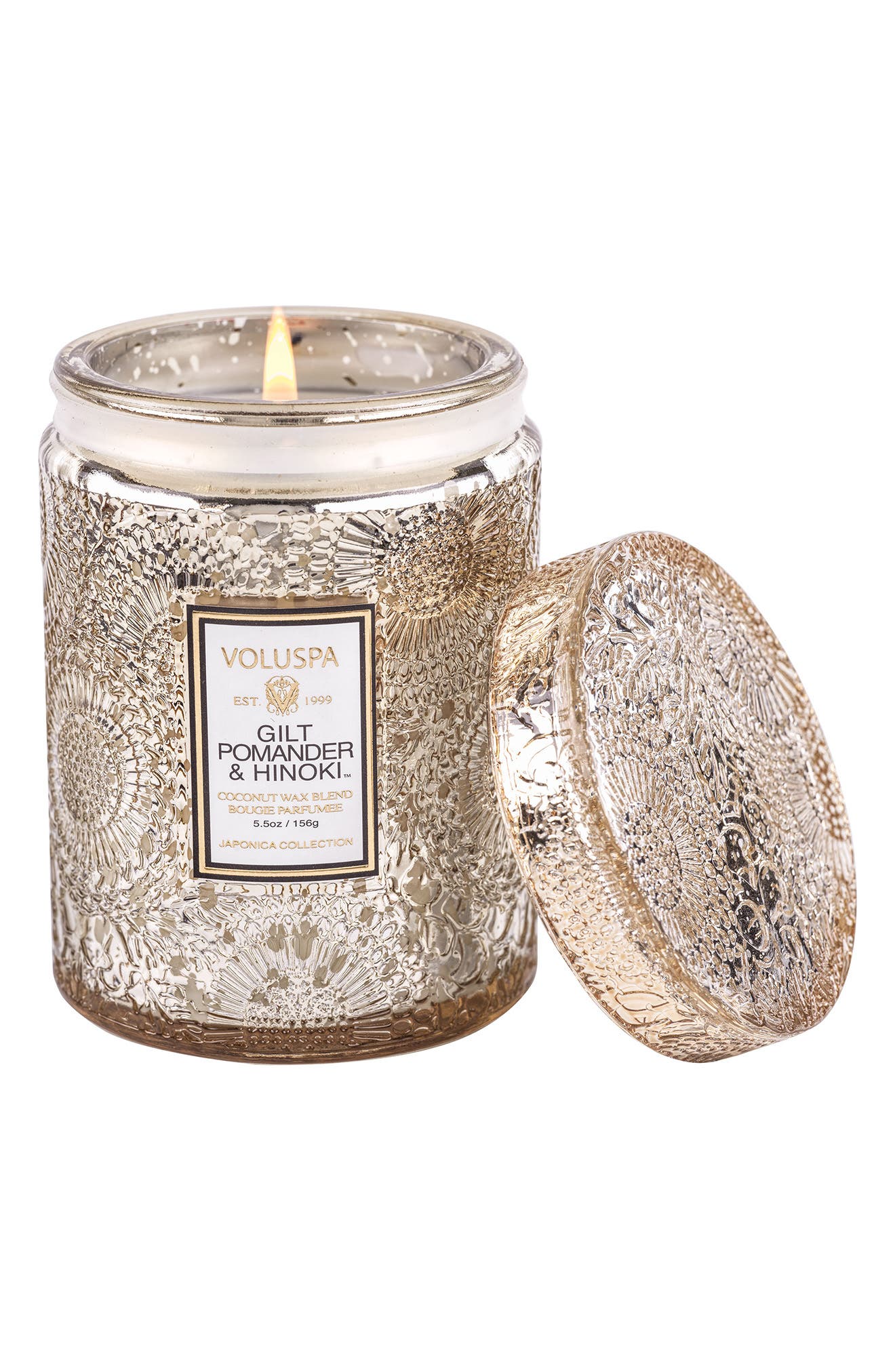 Voluspa Gilt Pomander & Hinoki Small Jar Candle | Nordstrom