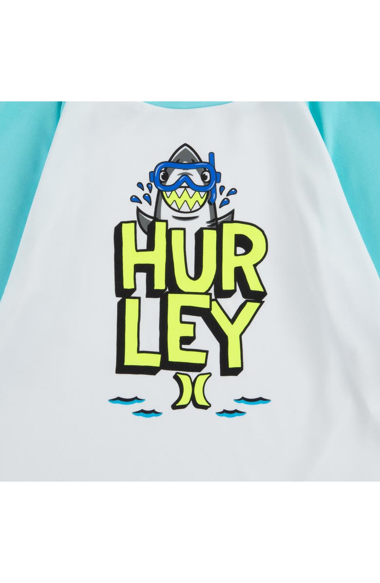 Hurley Shark UPF 50+ Rashguard T-Shirt & Board Shorts Set | Nordstromrack