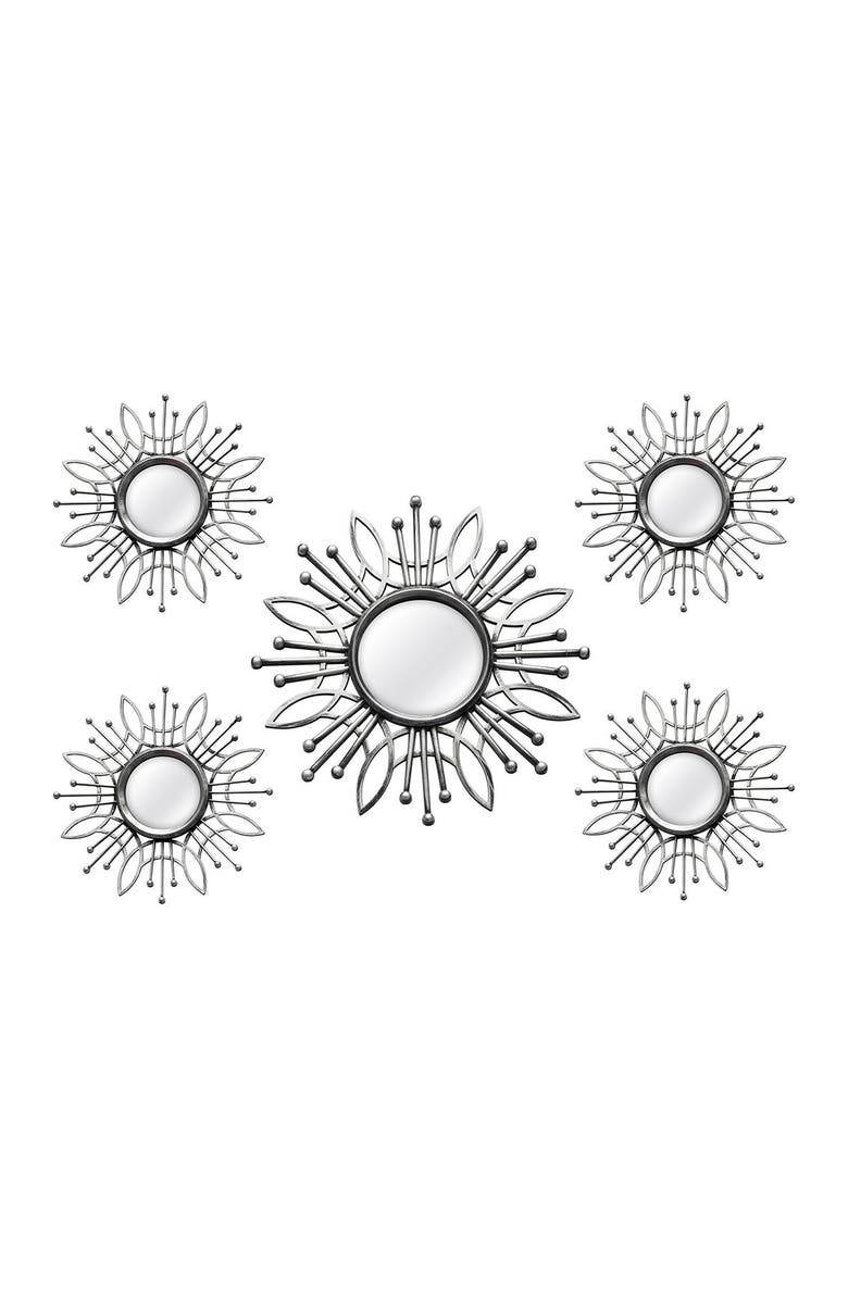 STRATTON HOME DECOR Silver Burst Wall Mirror 5-Piece Set | Nordstromrack