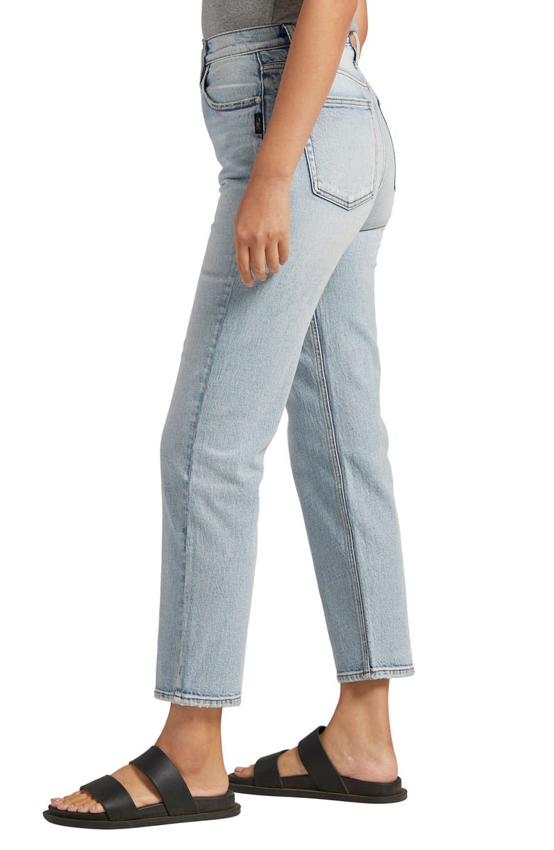 Silver Jeans Co. Highly Desirable Exposed Zip High Waist Straight Leg ...