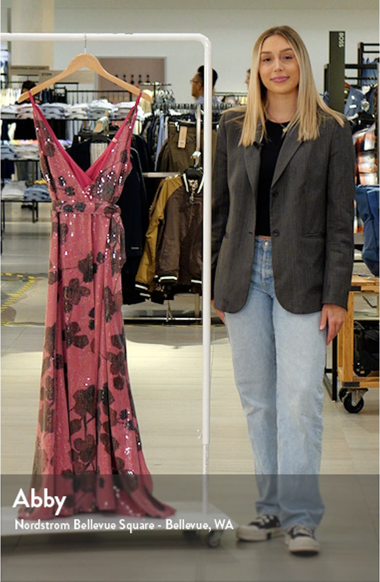 Hutch Glow Sequin Tie Waist Gown | Nordstromrack