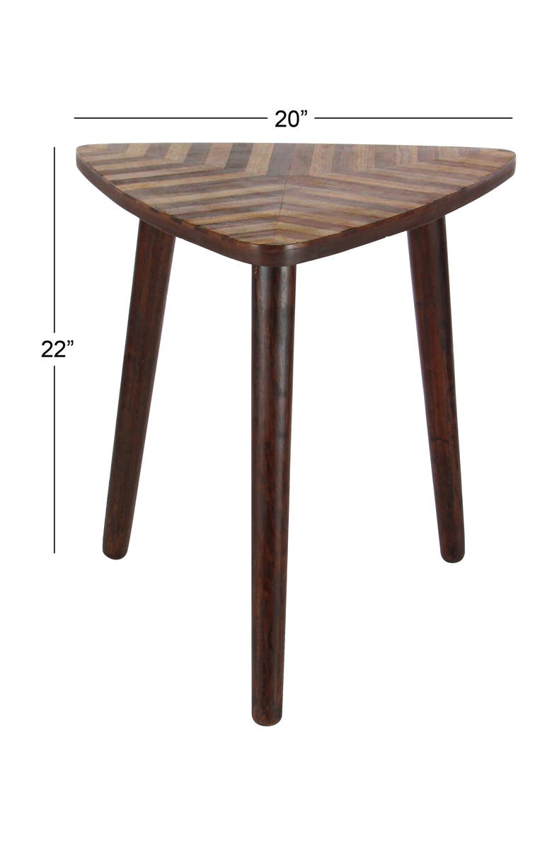 GINGER BIRCH STUDIO Brown Mango Wood Handmade Accent Table with Wood ...