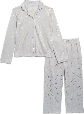 Danskin Kids' Brushed Hacci Collared Pajamas | Nordstromrack