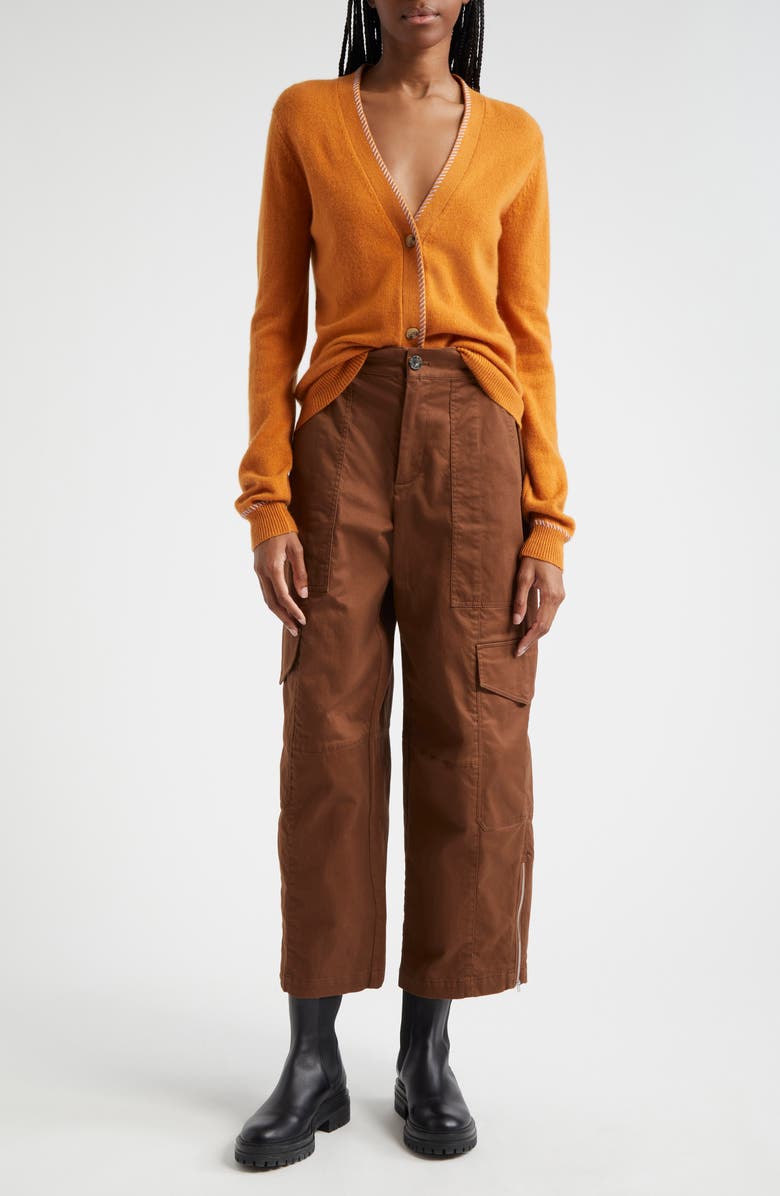 ATM Anthony Thomas Melillo Whipstitch Trim Cashmere V-Neck Cardigan ...