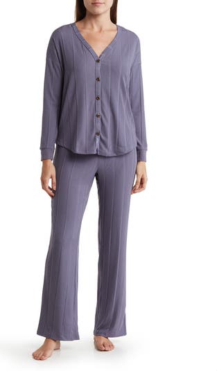 Danskin Ultra Wide Rib Cardigan Sleep Set | Nordstromrack