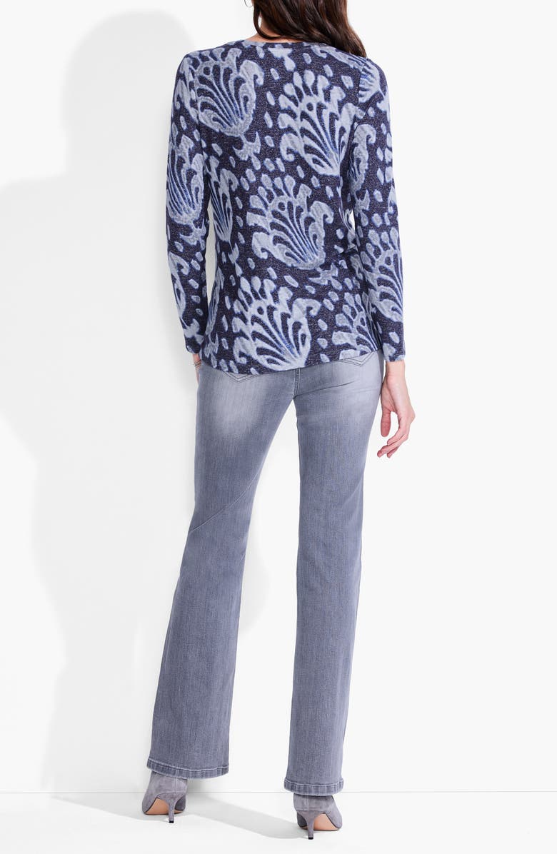 NZT by NIC+ZOE Shadow Floral Long Sleeve V-Neck Top | Nordstromrack