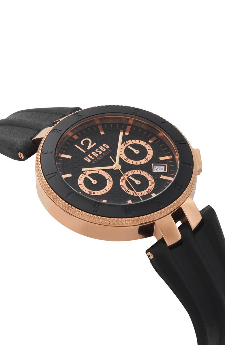 VERSUS Versace Versace Logo Chronograph Leather Strap Watch, 44mm ...