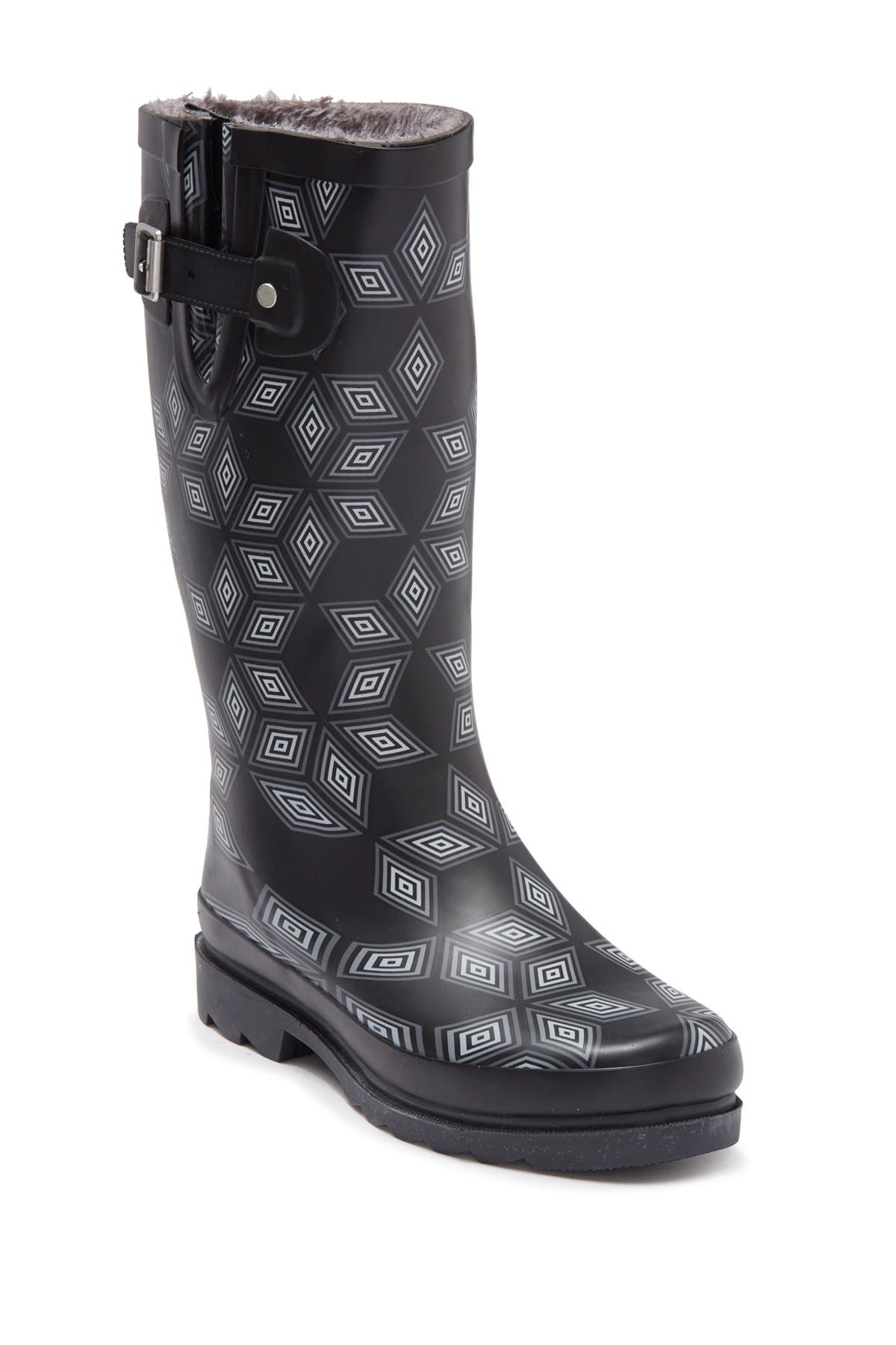 Western Chief Cubique Printed Faux Fur Lined Rain Boot | Nordstromrack