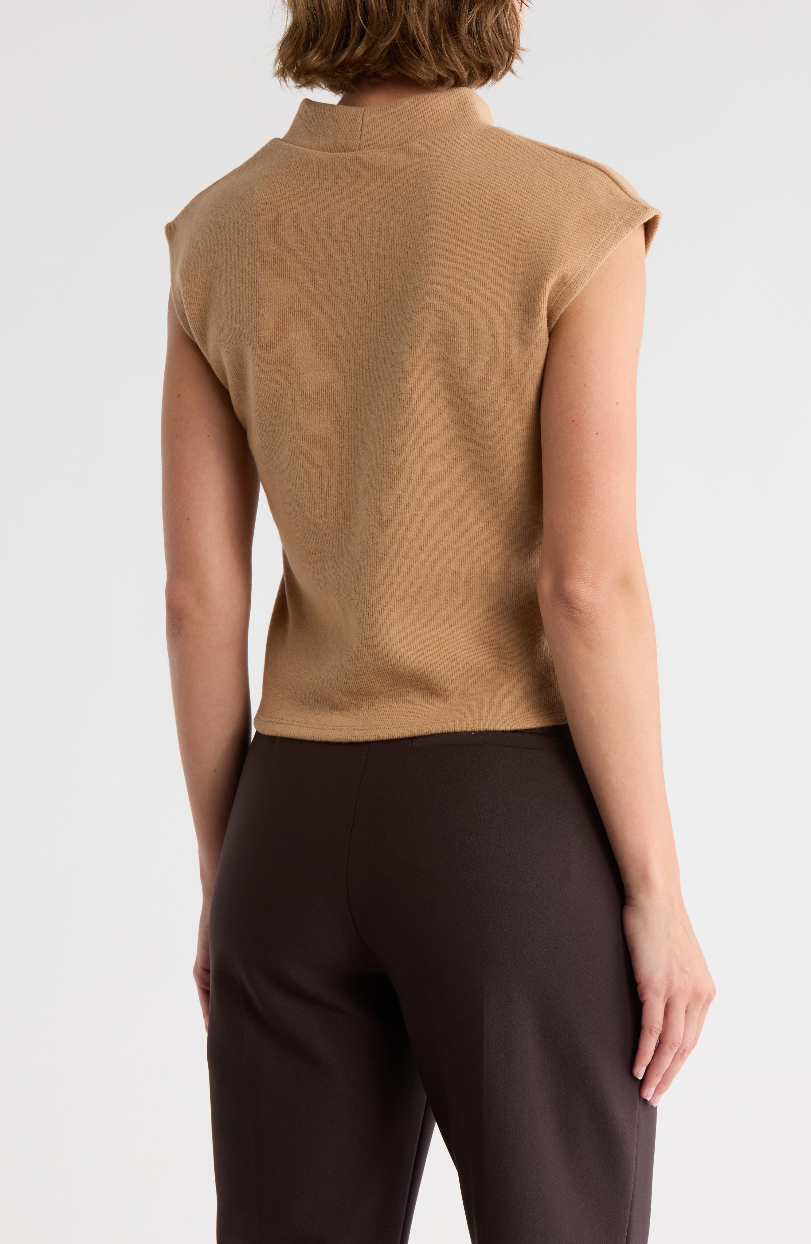 TRUTH Mock Neck Cap Sleeve Sweater | Nordstromrack