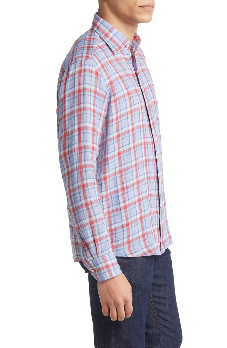 Peter Millar Crown Crafted Sadler Linen Sport Shirt | Nordstromrack