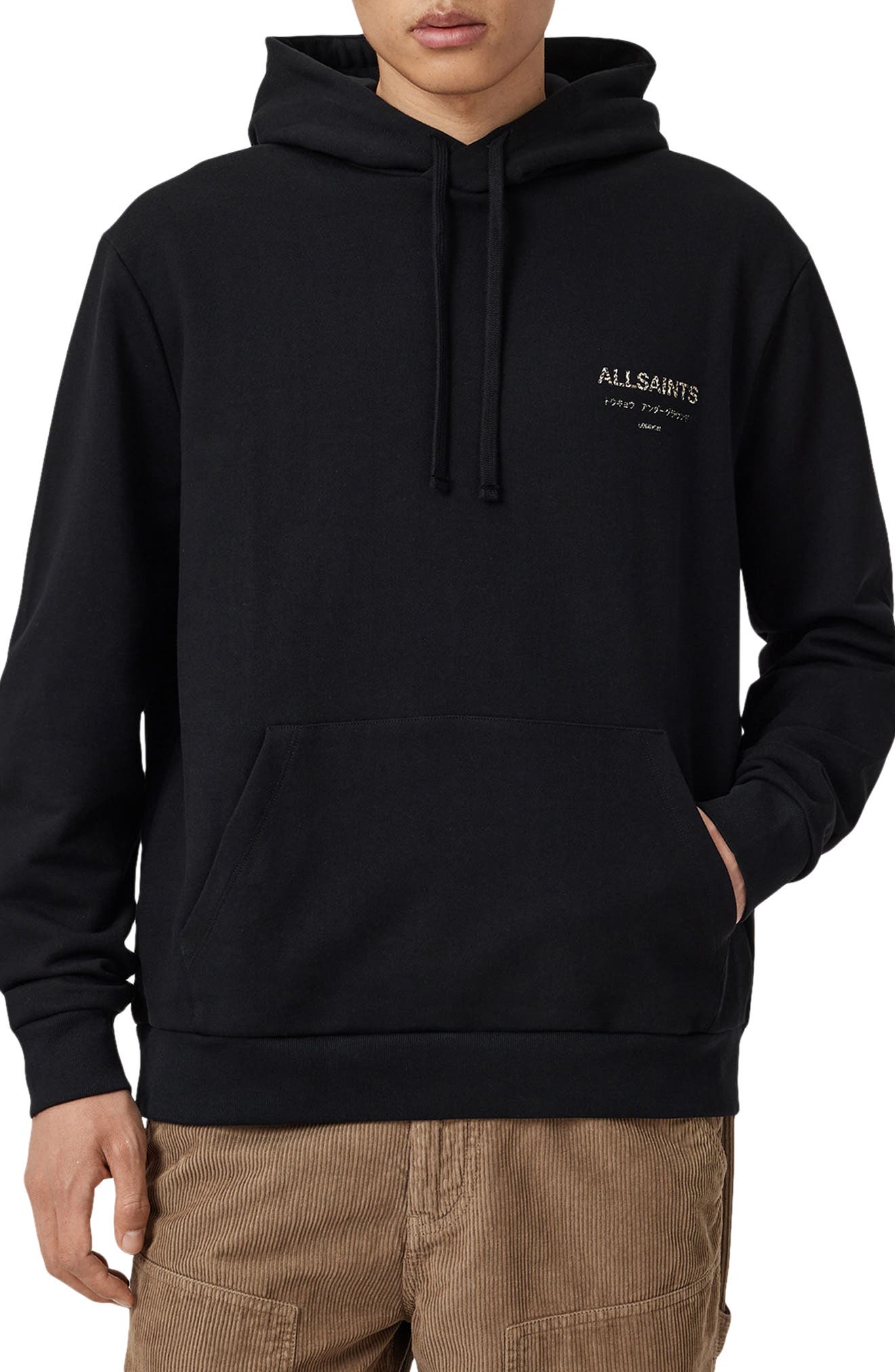 AllSaints Underground Logo Graphic Hoodie | Nordstrom