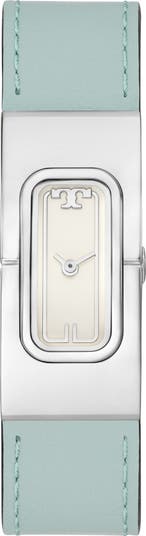 Tory Burch The T Leather Strap Watch, 18mm x 40mm | Nordstrom