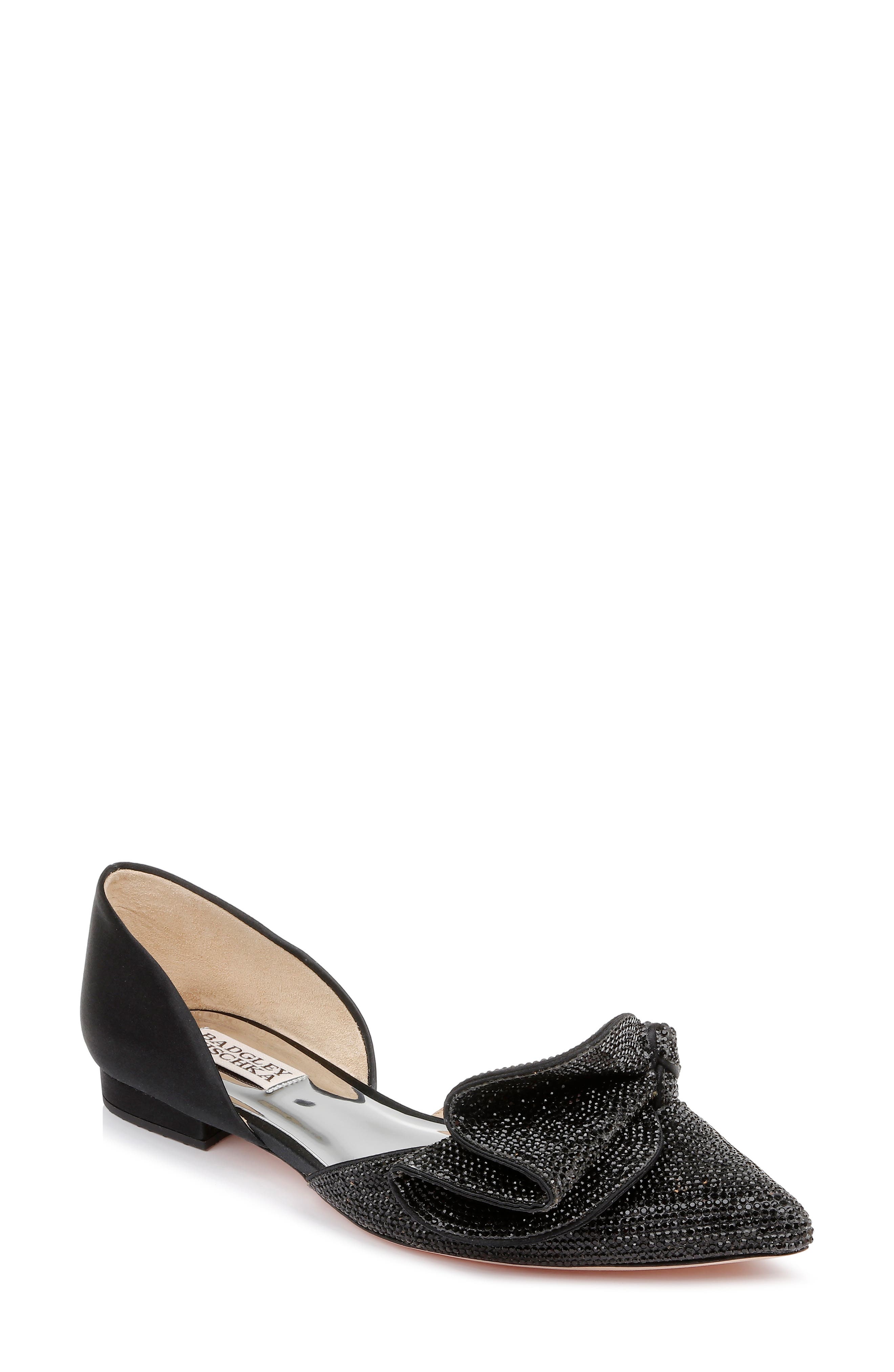 Badgley Mischka Collection Ileana Pointed Toe d'Orsay Flat (Women ...