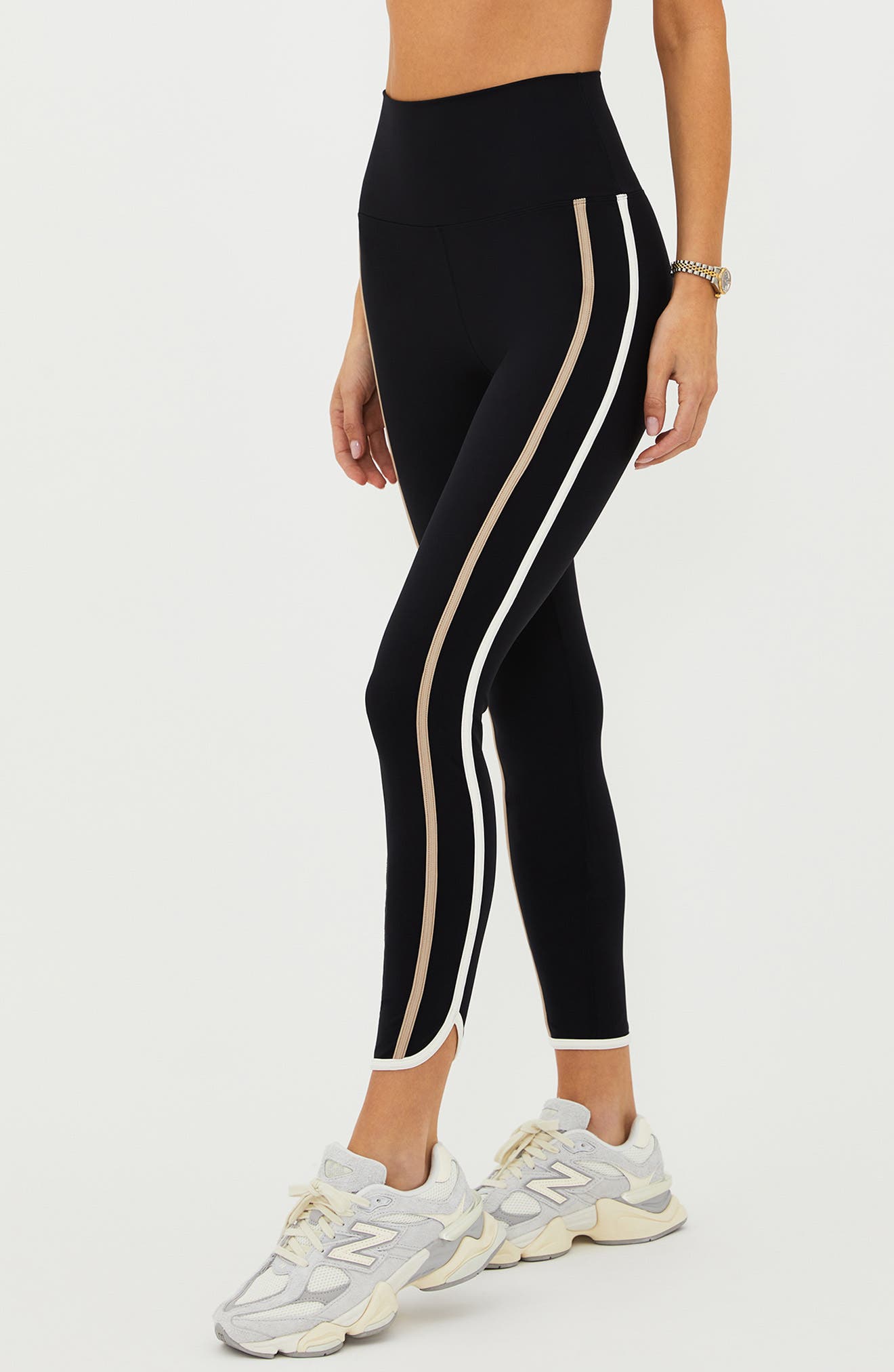 Beach Riot Nella Side Stripe Ankle Leggings | Nordstrom