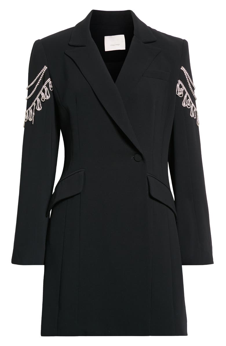 Cinq à Sept Kaylen Crystal Embellished Long Sleeve Blazer Minidress ...