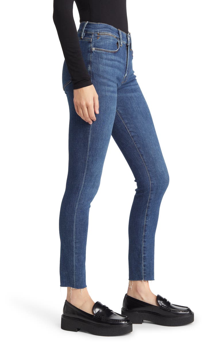 FRAME Le High Waist Raw Edge Skinny Jeans | Nordstromrack