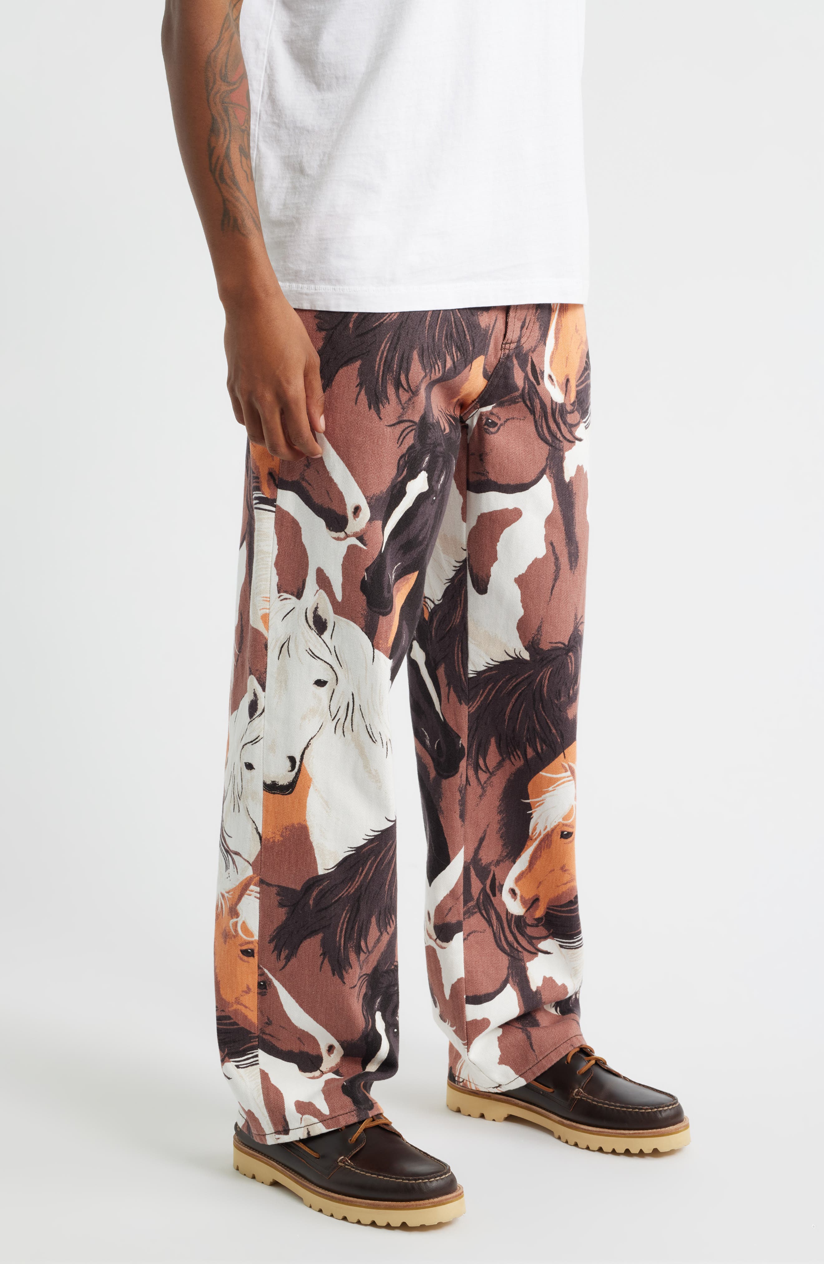 Obey Classic Horse Print Relaxed Jeans | Nordstrom