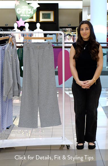 Florence by Mills Rosette Wide Leg Sweatpants | Nordstromrack