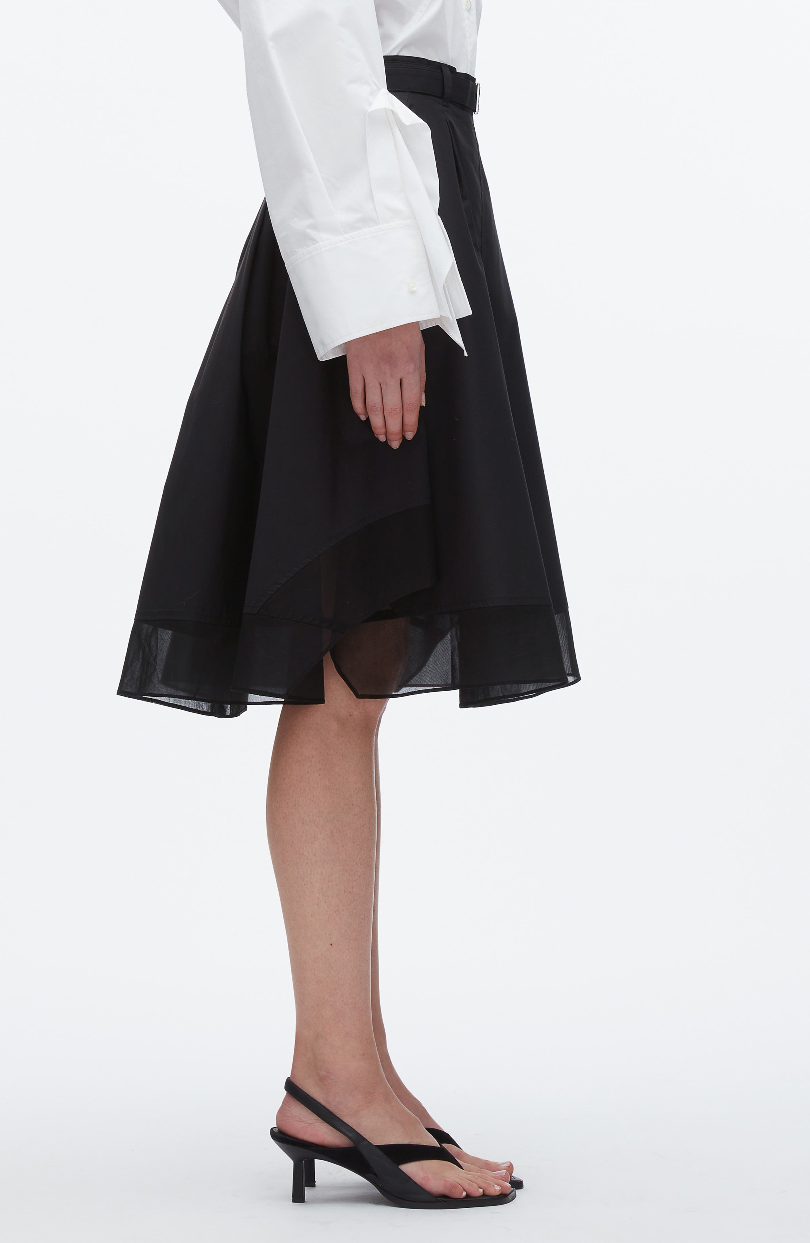 3.1 Phillip Lim Belted A-Line Chiffon Skirt | Nordstromrack