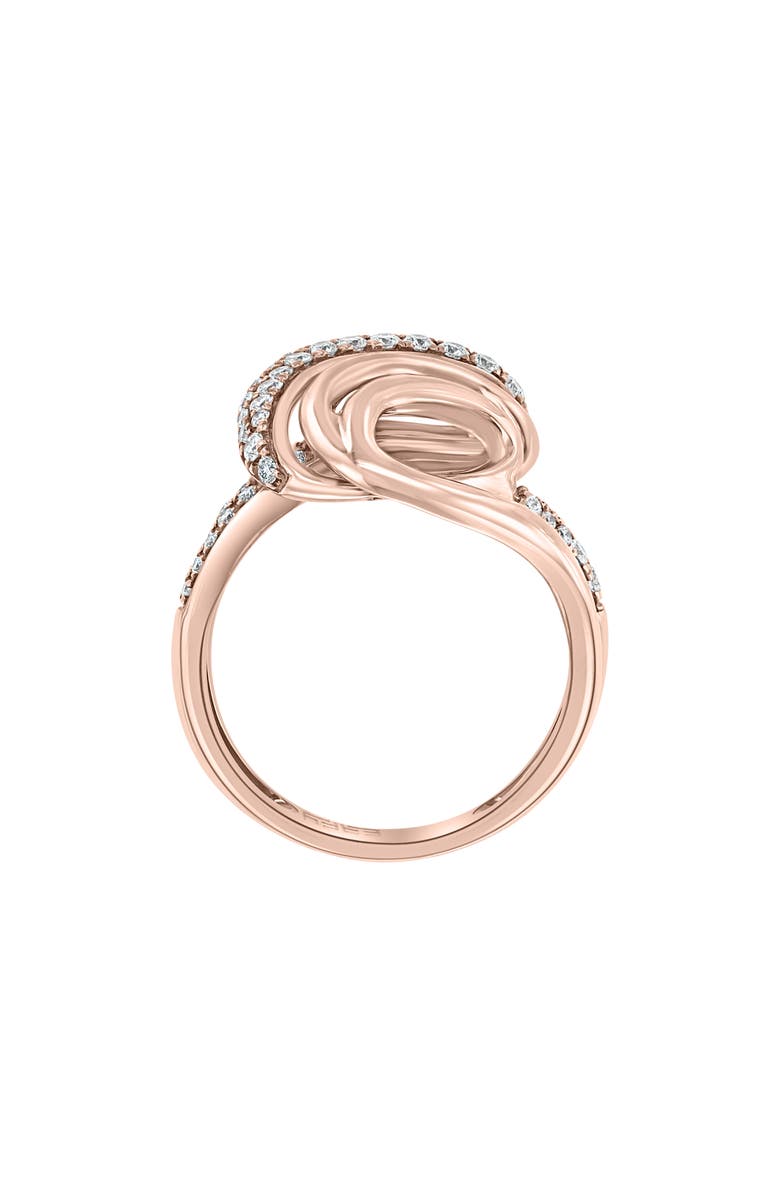 EFFY 14K Rose Gold Pavé Diamond Swirl Ring - 0.60ct. - Size 7 ...