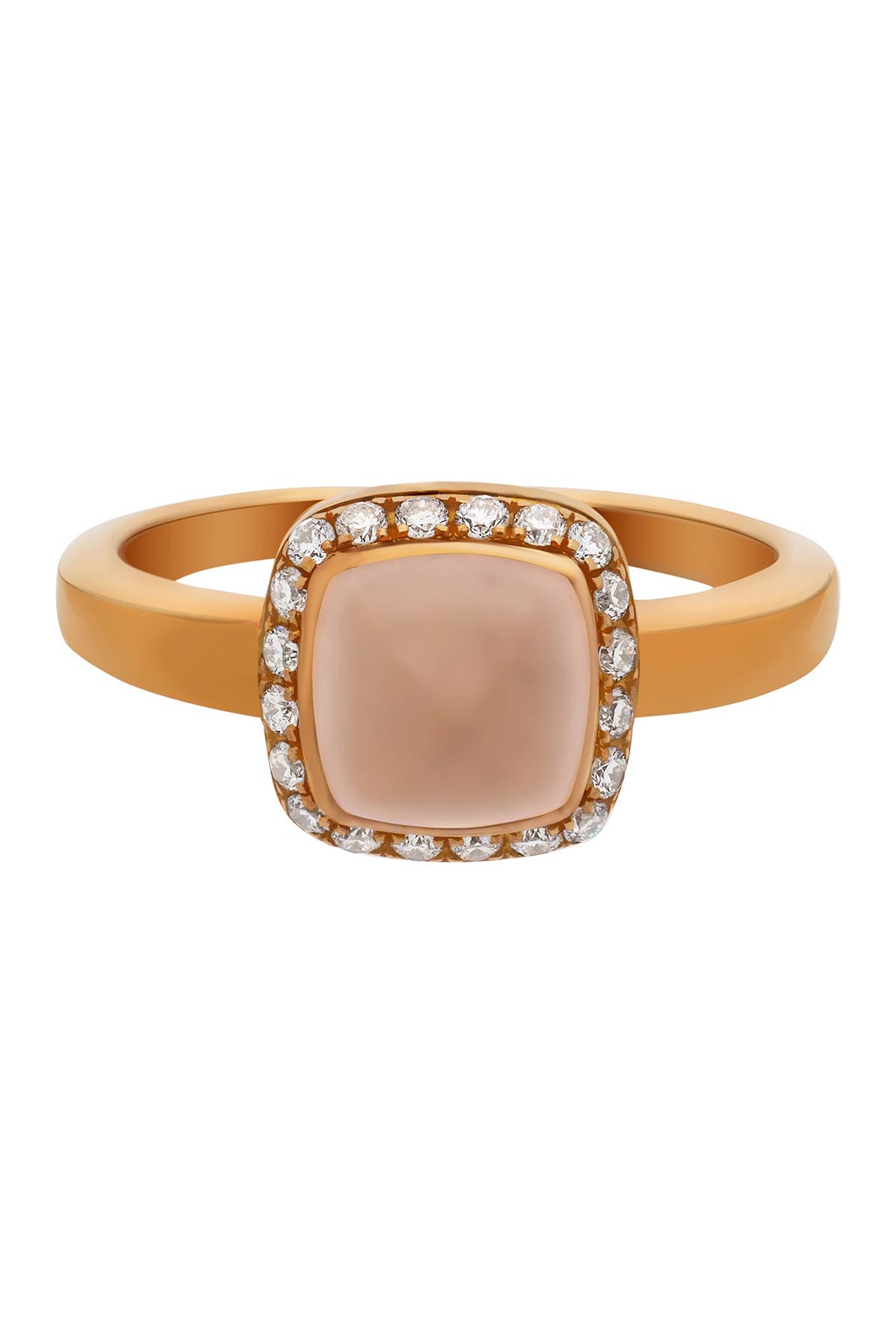 FRED OF PARIS Paindesucre Rose Gold Rose Quartz & Diamond Pave Ring - 0 ...