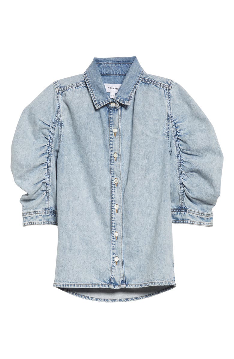 FRAME Puff Sleeve Denim Shirt | Nordstromrack