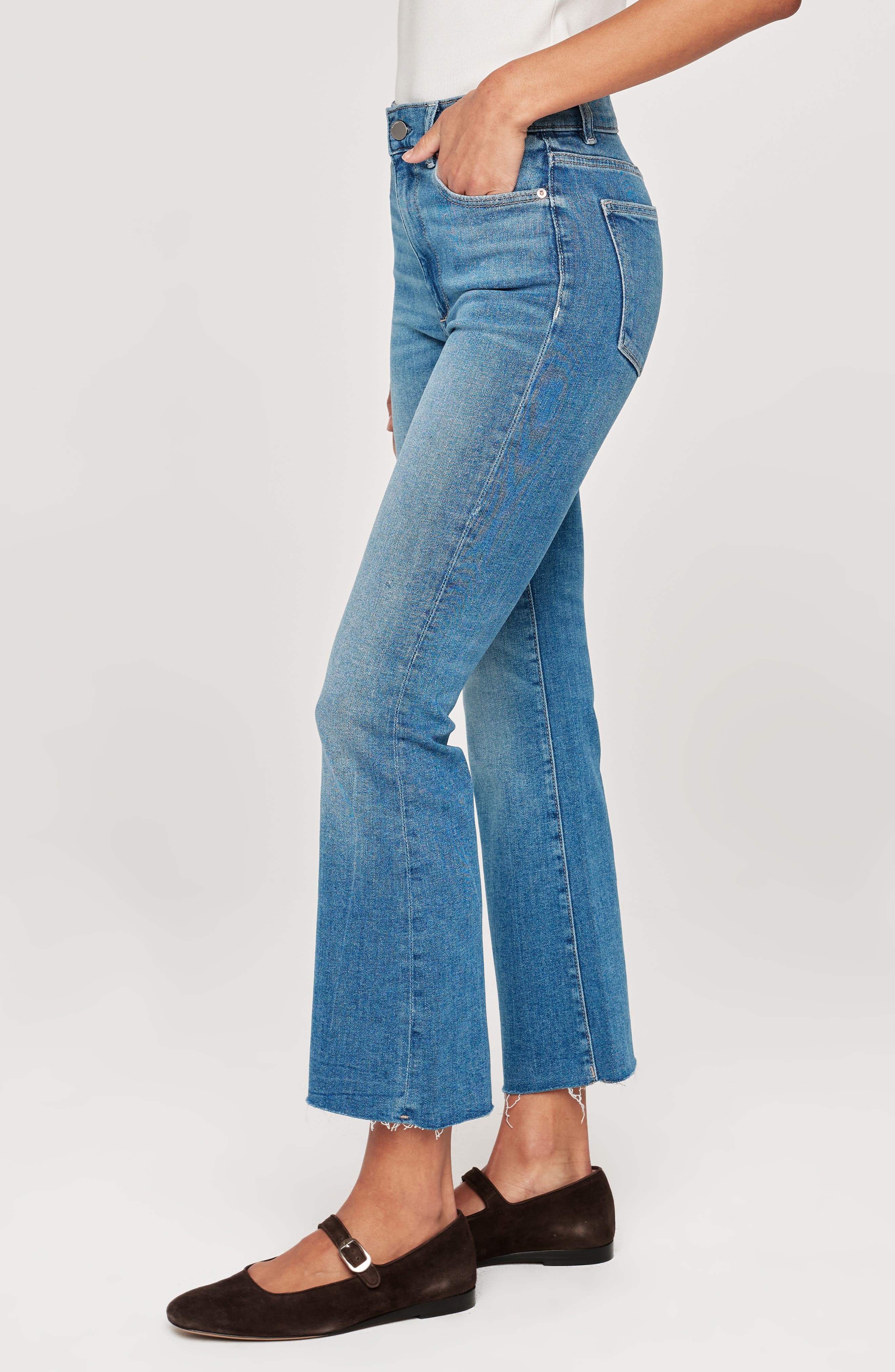 DL1961 Bridget Instasculpt High Waist Raw Hem Ankle Bootcut Jeans ...