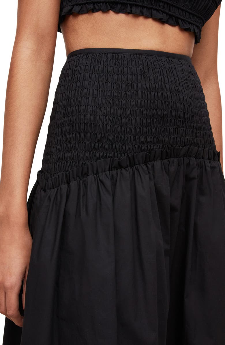 AllSaints Alex Cotton Midi Skirt | Nordstromrack