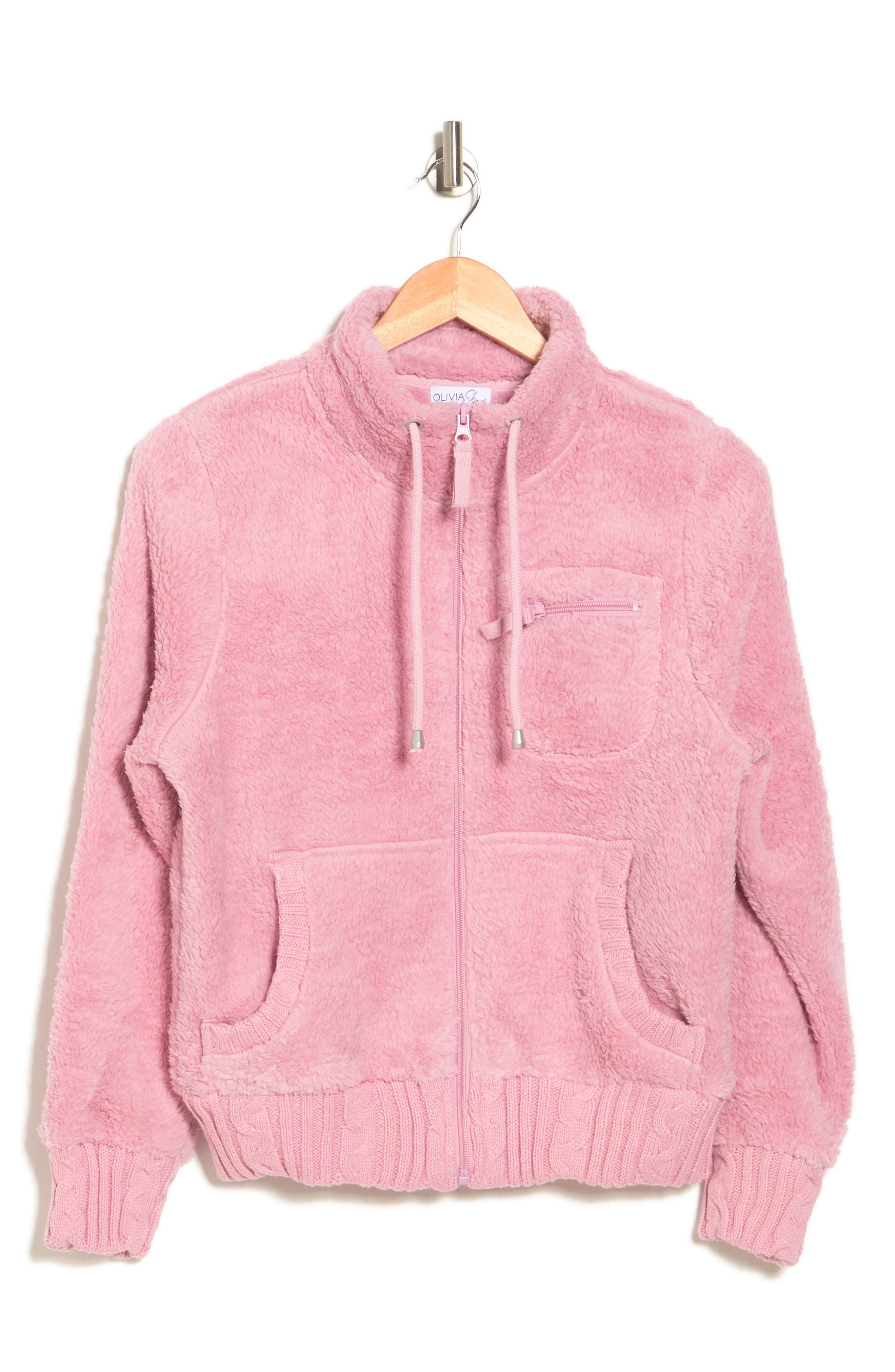 Funnel Neck Faux Shearling Jacket (Women) | Nordstromrack