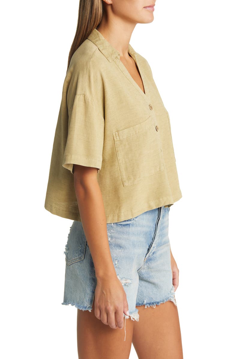 Rip Curl Crop Button-Up Shirt | Nordstromrack