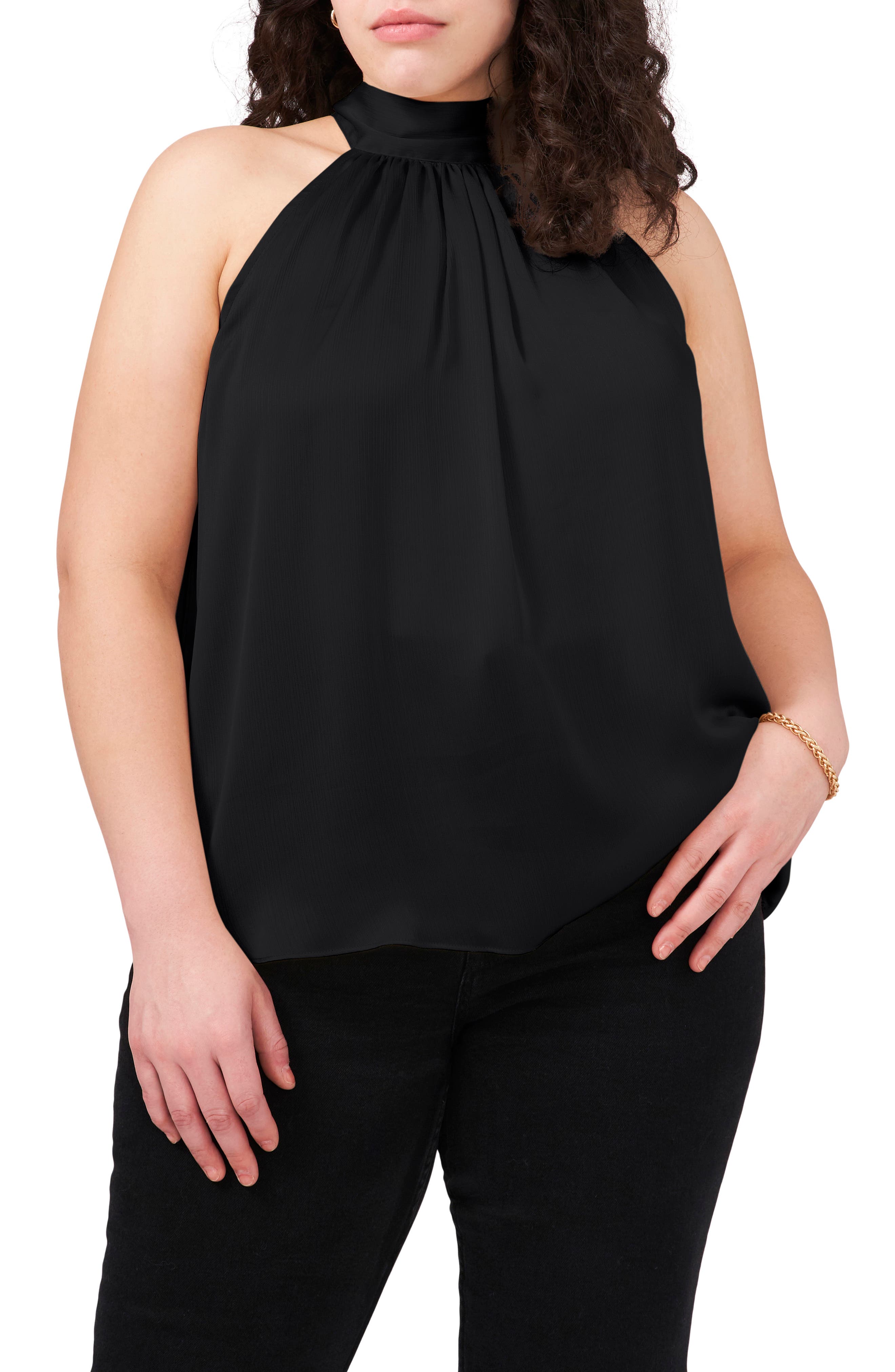 1.STATE Halter Neck Satin Top | Nordstromrack