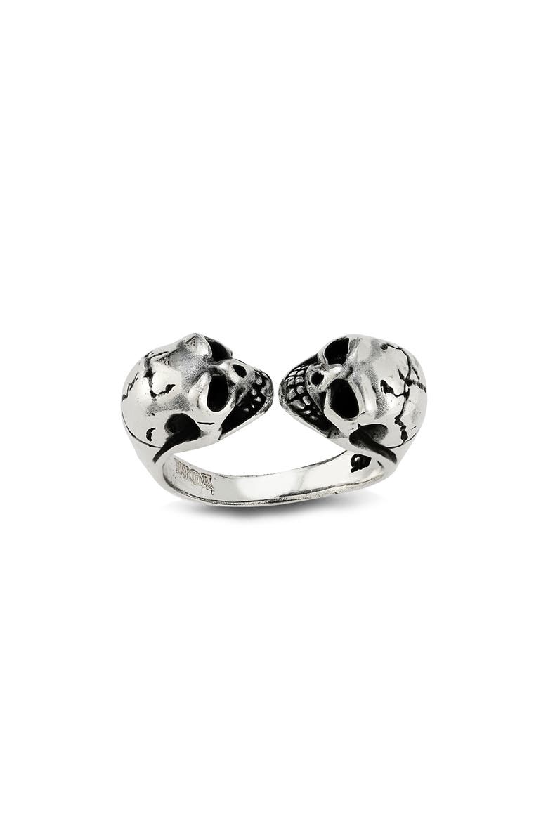 Yield of Men Men's Sterling Silver Oxidized Skull Open Ring | Nordstromrack