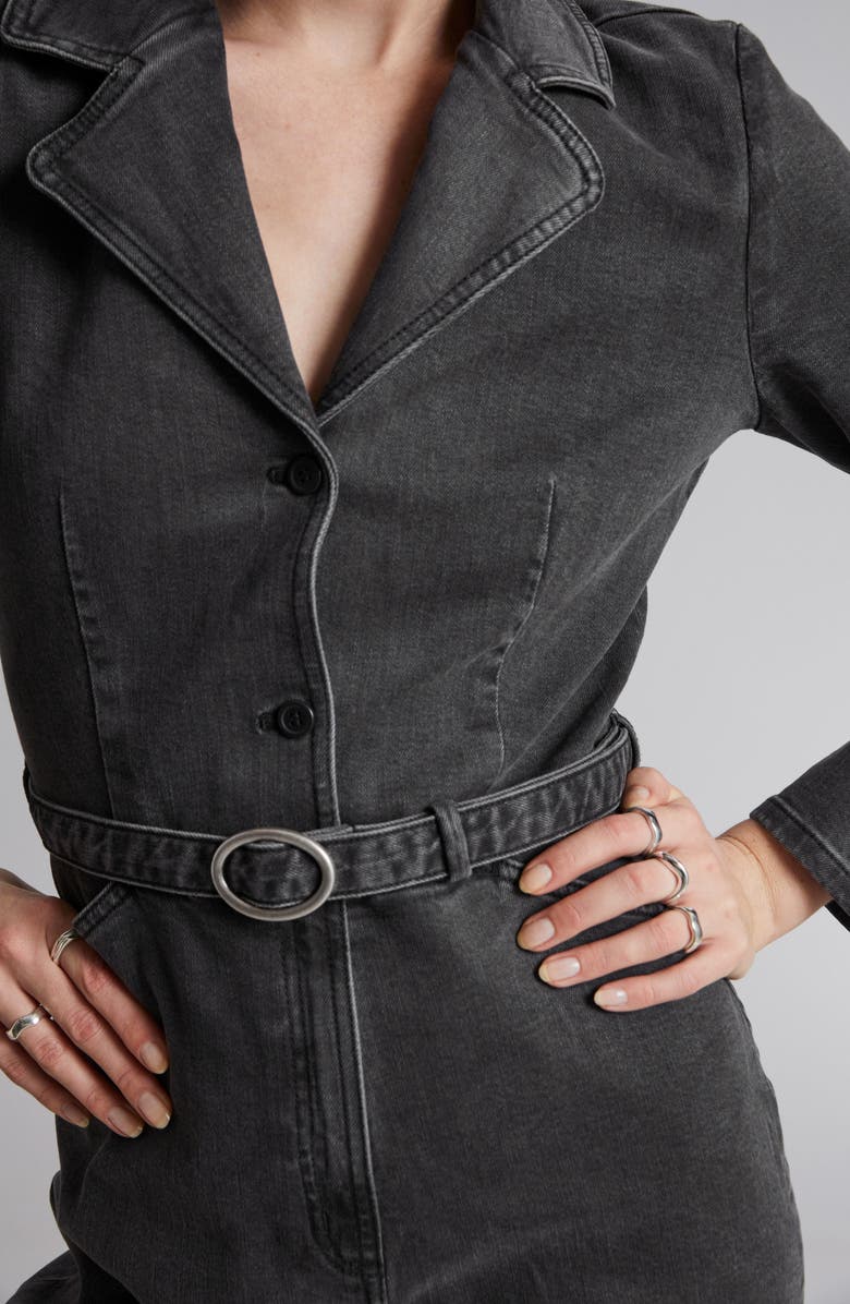 & Other Stories Belted Long Sleeve Denim Jumpsuit | Nordstrom