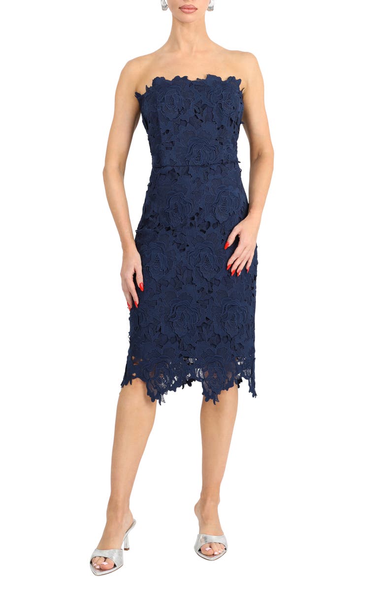 Adelyn Rae Jade Strapless Woven Lace Dress | Nordstromrack