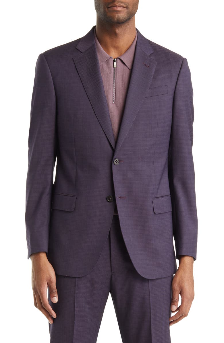 Emporio Armani G Line Micropattern Stretch Wool Suit | Nordstrom