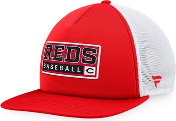 MAJESTIC Men's Majestic Red/White Cincinnati Reds Foam Trucker Snapback ...