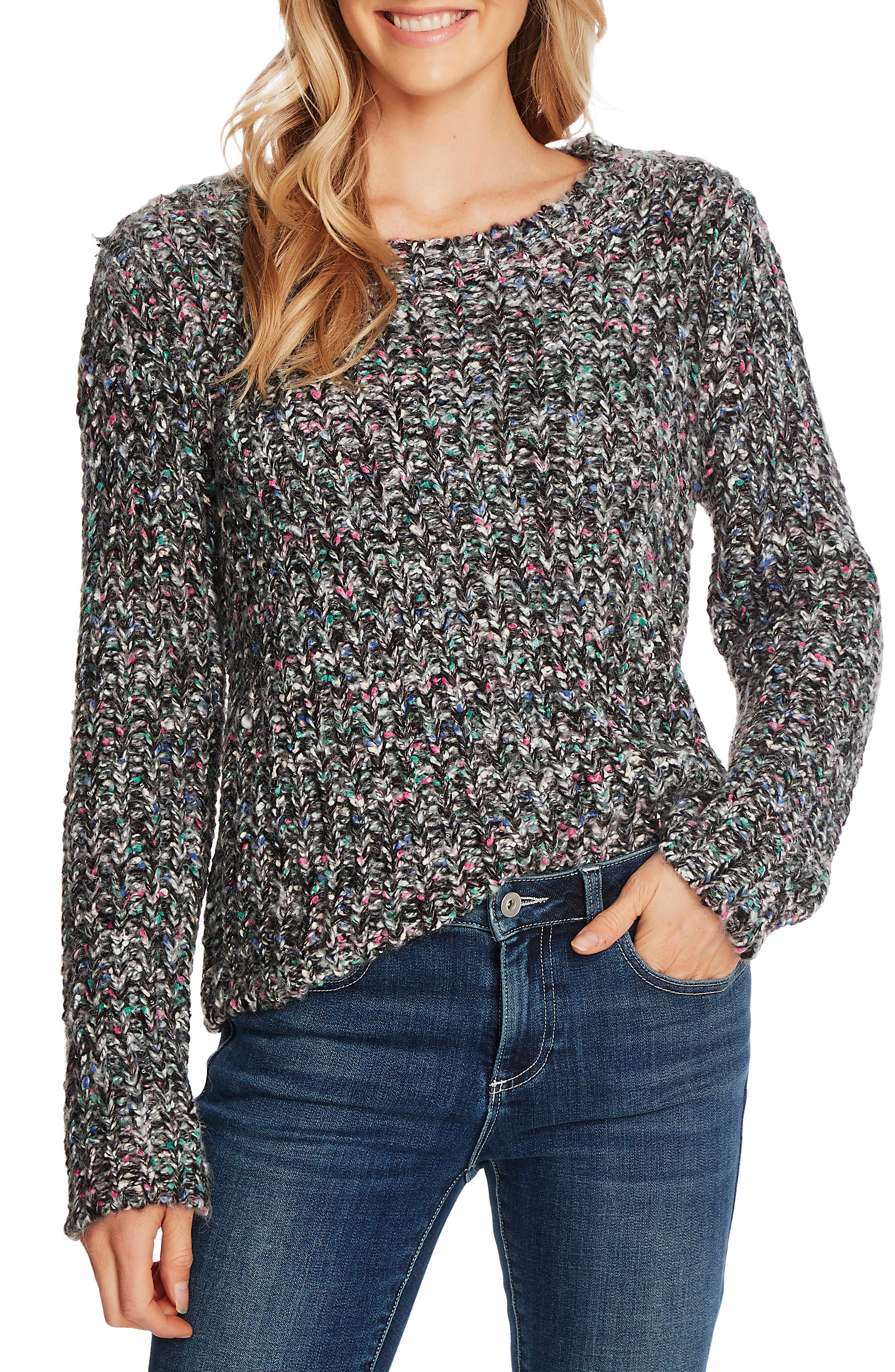 CeCe Color Flecked Marled Sweater | Nordstromrack