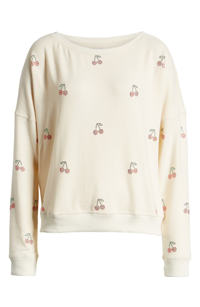 Beach Riot Cherry Studded Sweatshirt | Nordstrom
