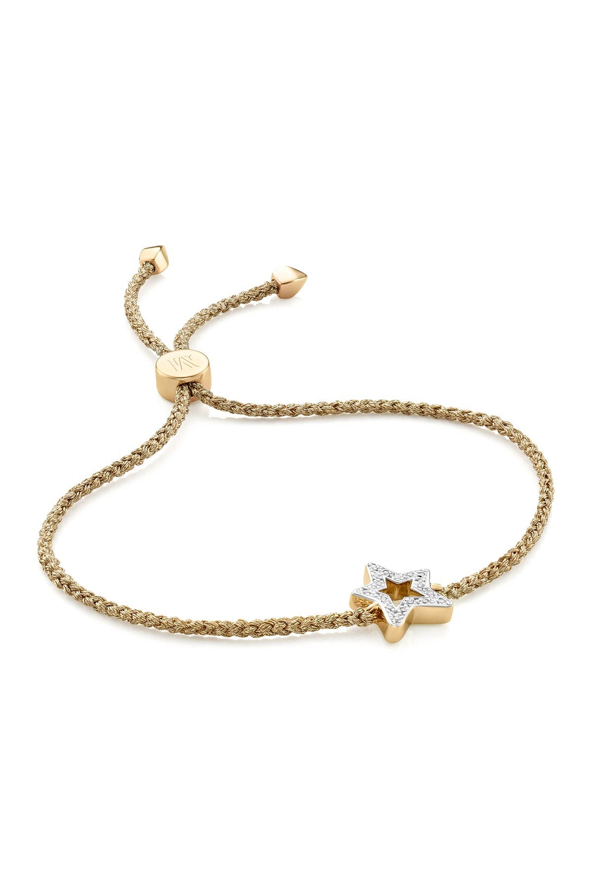 18K Gold Plated Sterling Silver Alphabet Star Diamond Friendship ...