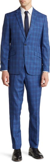 SAVILE ROW CO Blue Plaid Suit | Nordstromrack