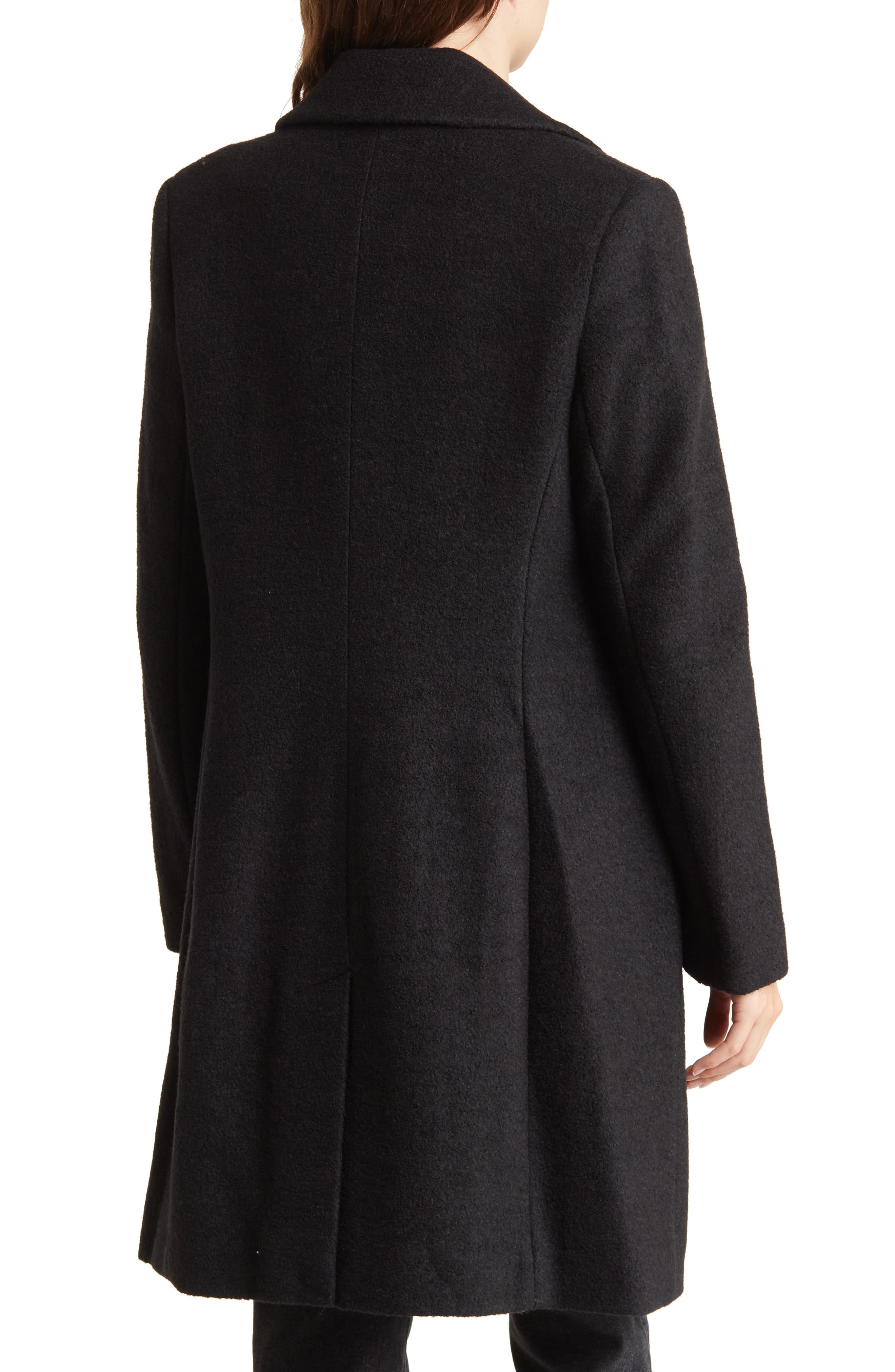 Sam Edelman Reefer Notch Collar Wool Blend Coat | Nordstromrack