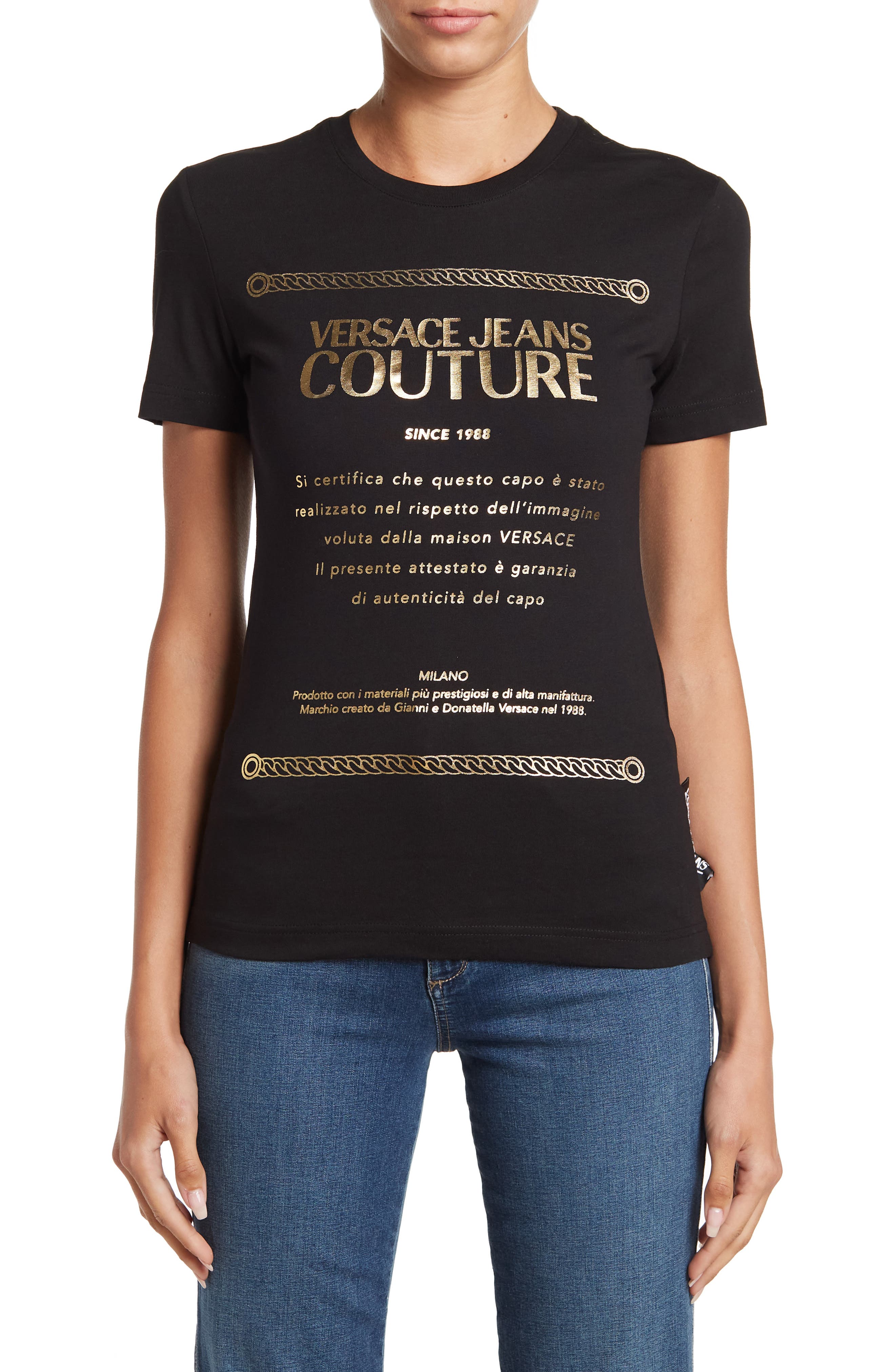 Versace Jeans Couture Cotton Logo Graphic T-Shirt | Nordstromrack