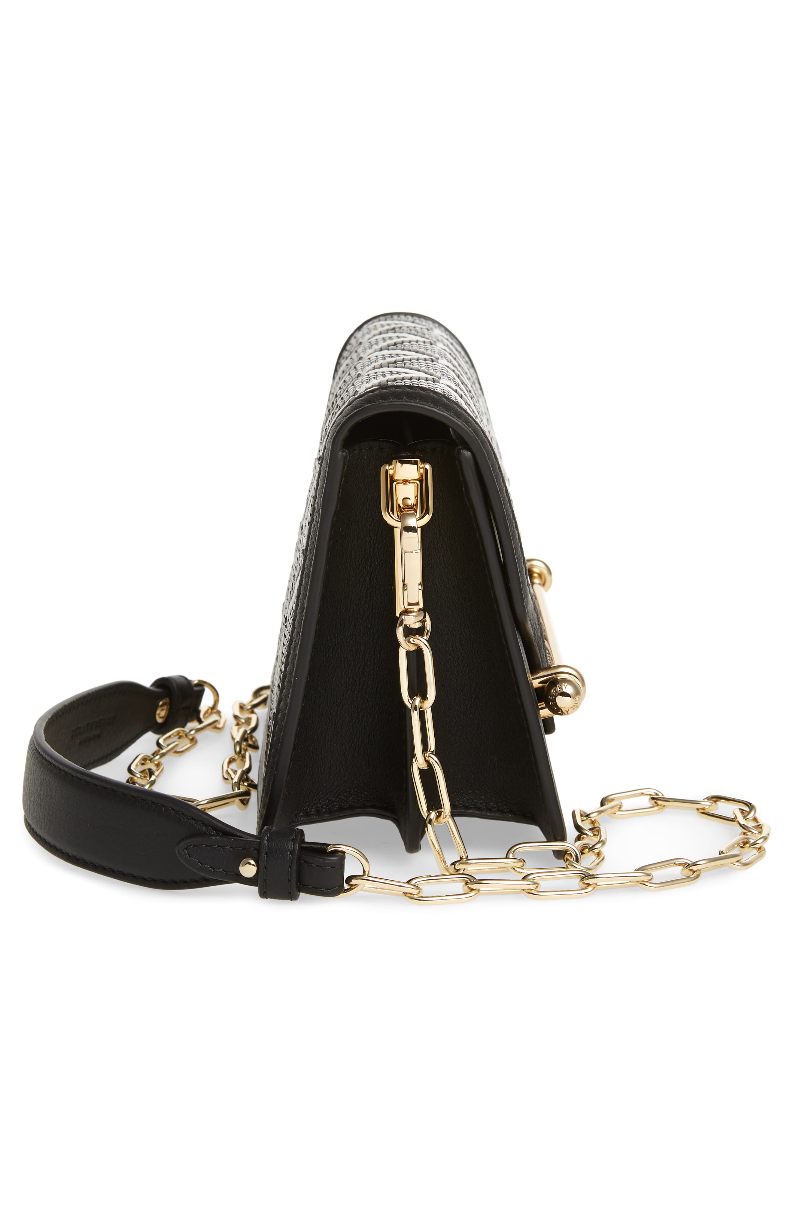 Strathberry Monochrome Weave Mini East/West Calfskin Leather Crossbody ...