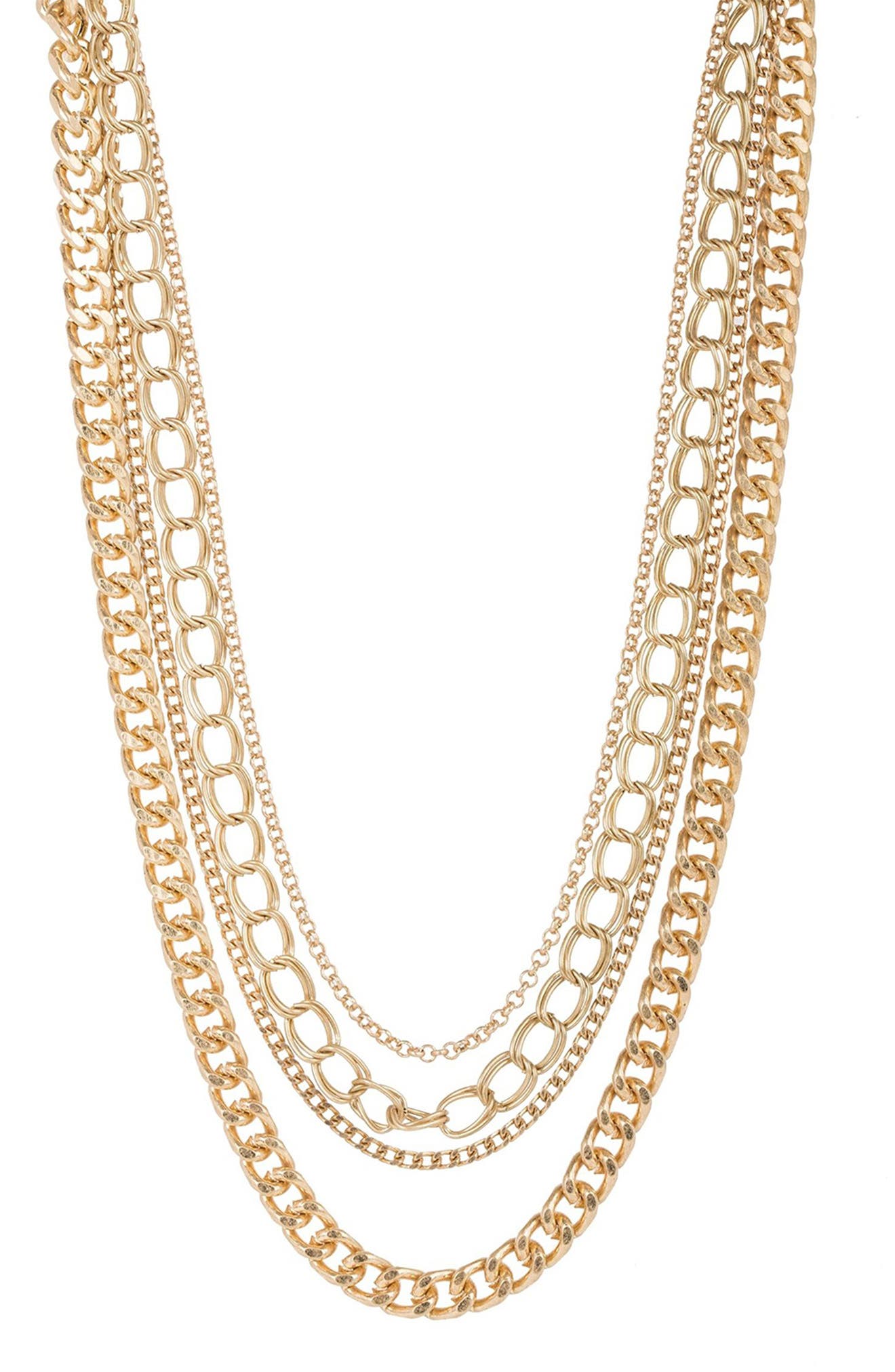 SAACHI Mixed Chain Layered Necklace | Nordstromrack