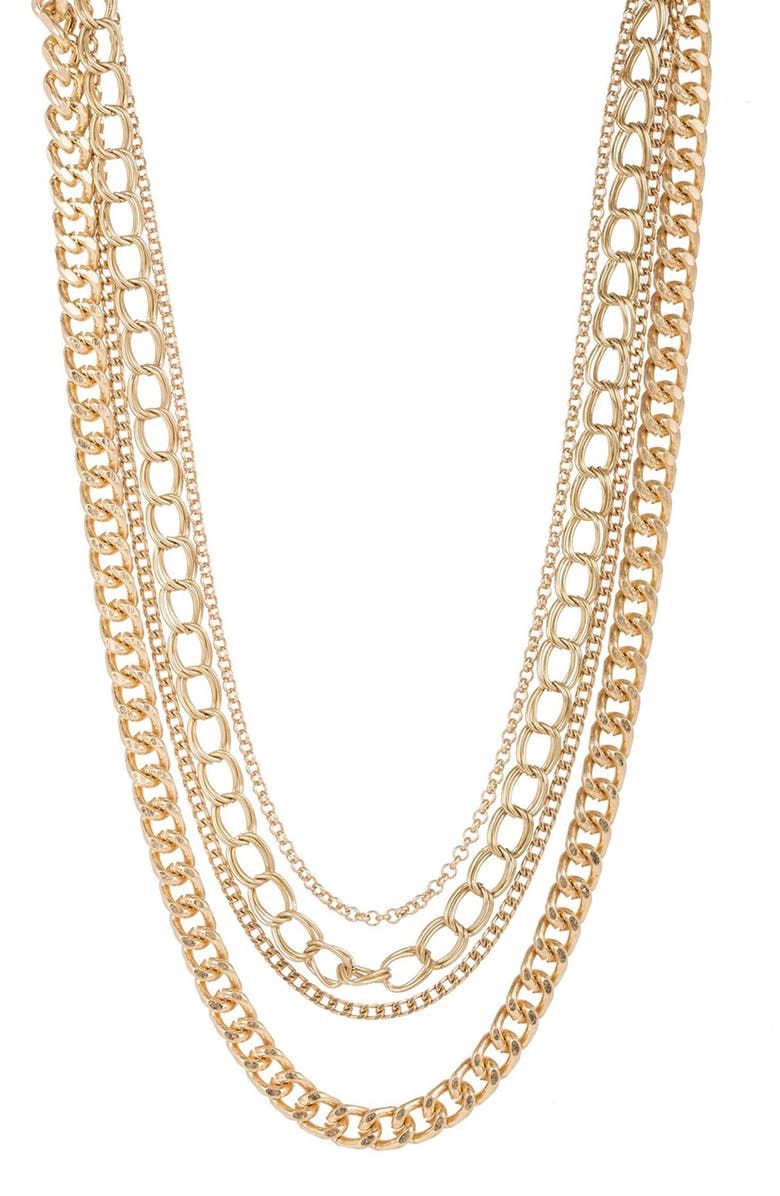 SAACHI Mixed Chain Layered Necklace | Nordstromrack