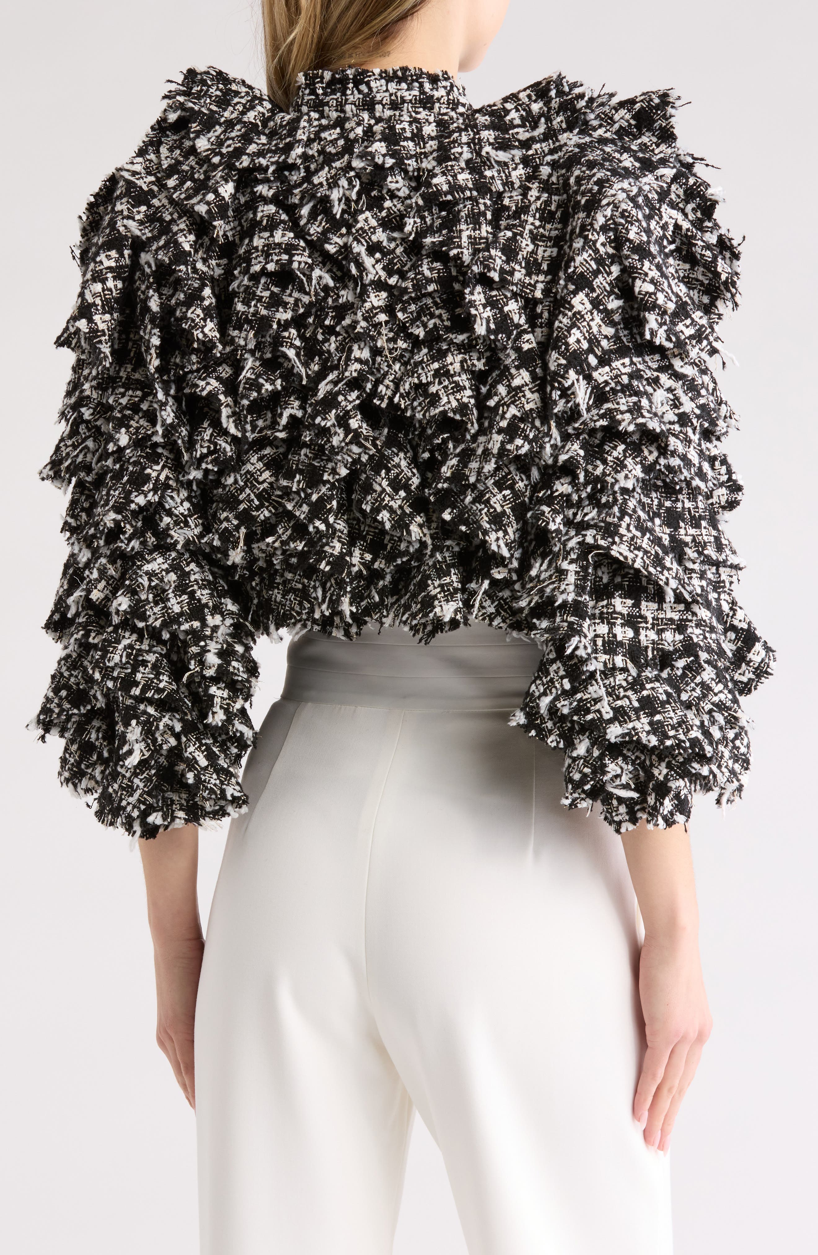 Alice + Olivia Britton Three Quarter Sleeve Crop Jacket | Nordstromrack