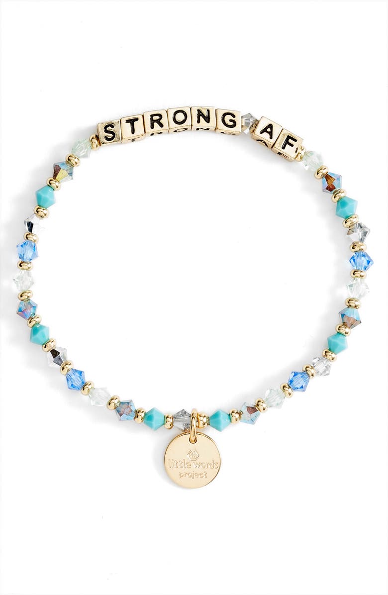Little Words Project Strong AF Beaded Stretch Bracelet | Nordstromrack