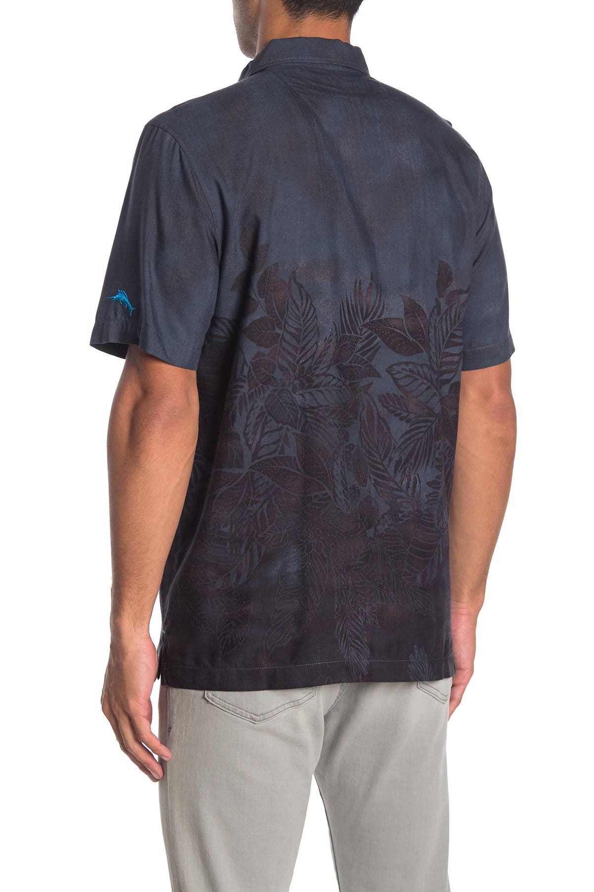 Tommy Bahama NFL Team Patch Floral Fade Short Sleeve Trim Fit Shirt ...