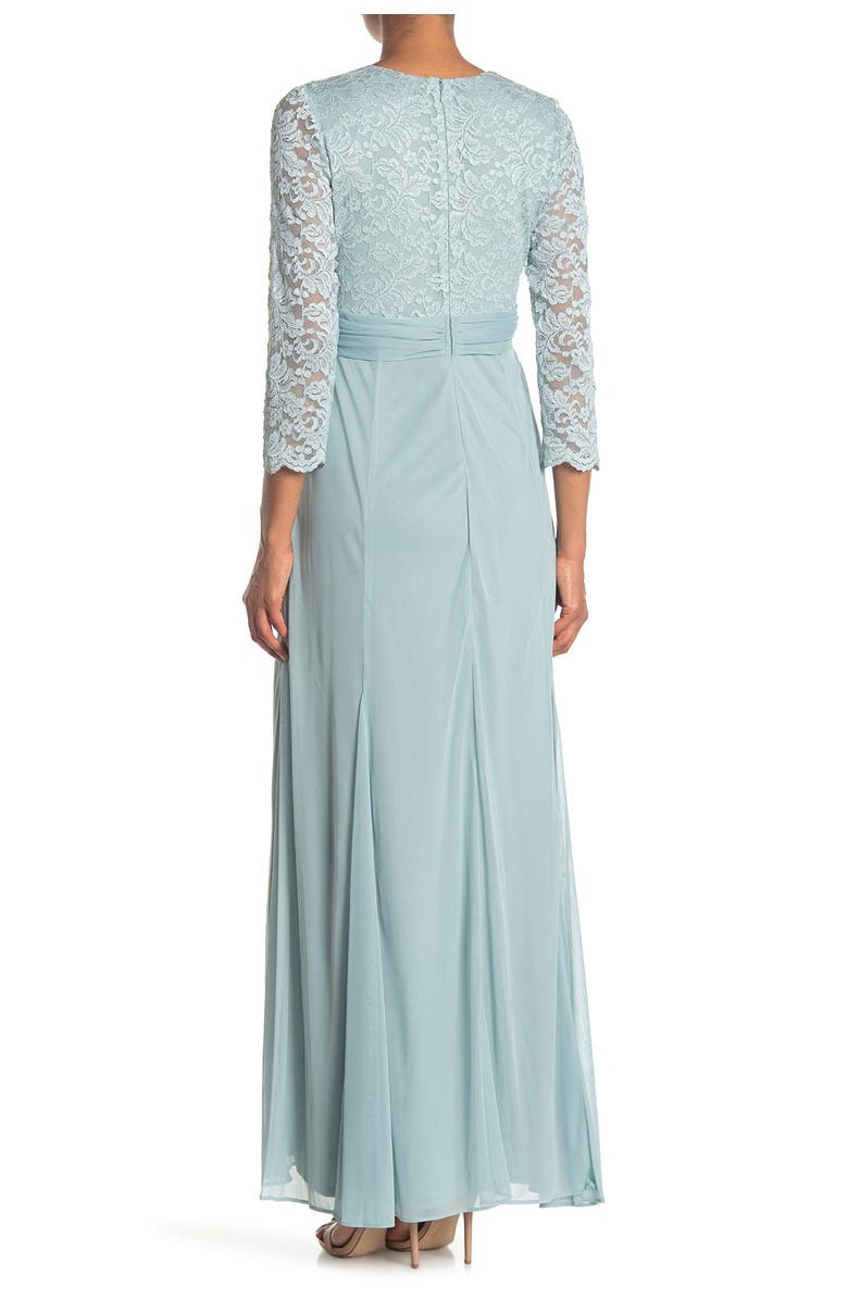 Marina Lace Scalloped Neckline Gown | Nordstromrack