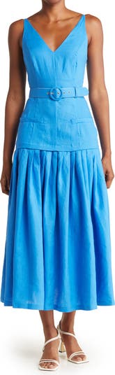 NICHOLAS Clemence Pleated Mid Dress | Nordstromrack